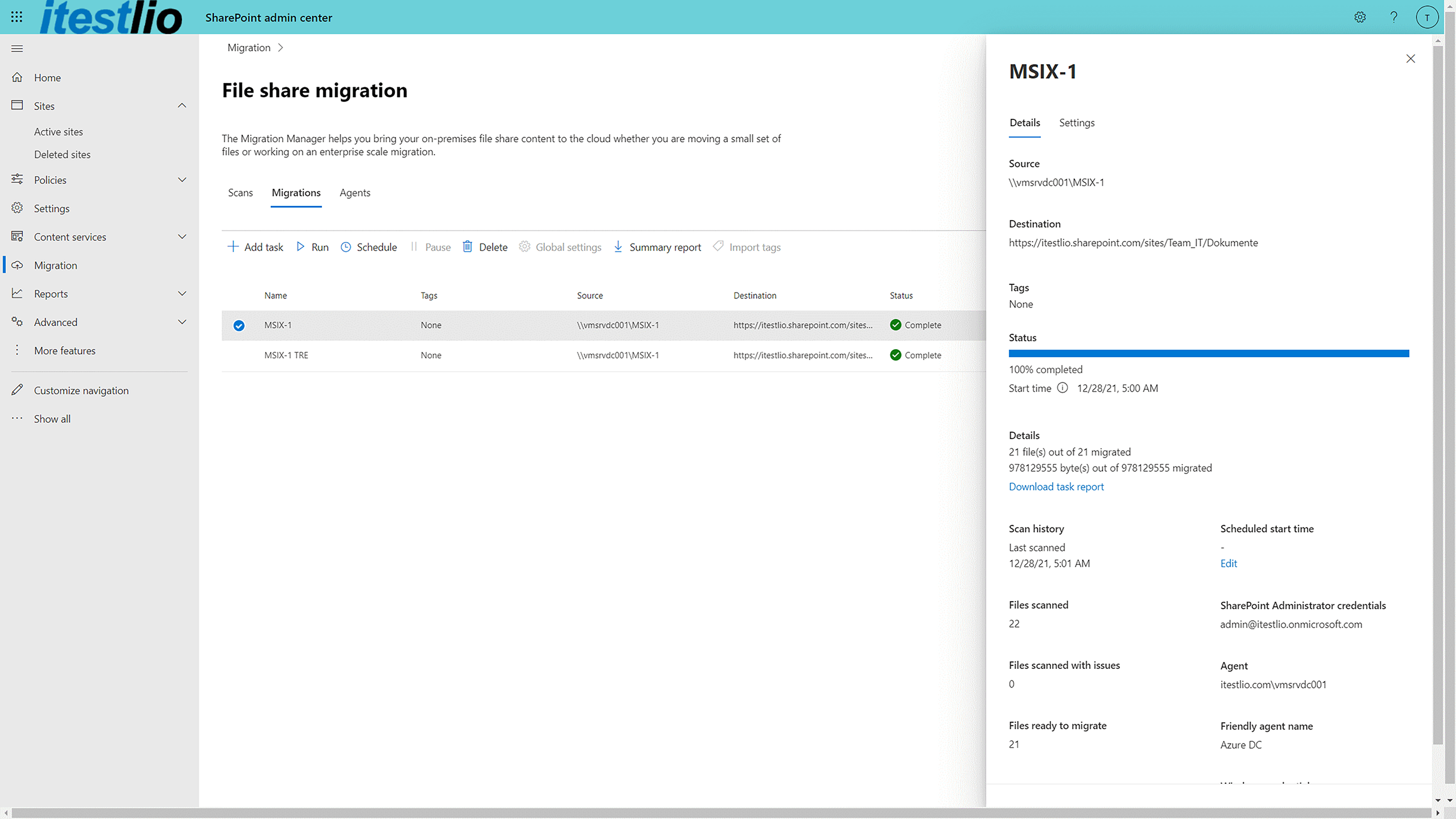 Fileserver Migration to SharePoint Online - itelio GmbH